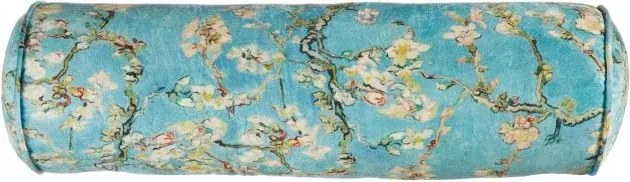 BH Van Gogh polštář Mandlové květy 20x65cm, modrý (Sametový polštář s výplní Van Gogh Blossom v modré)