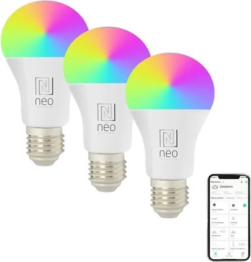 Smart LED žárovka E27 11W RGB+CCT IMMAX NEO 07743C ZigBee Tuya sada 3ks