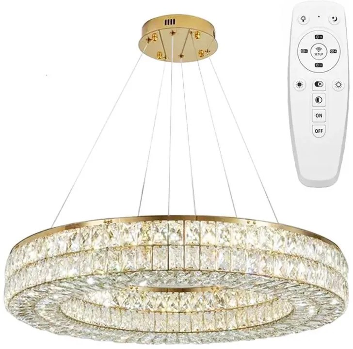 Toolight Toolight, LED stropní svítidlo 60cm APP1568-CP, zlatá, OSW-06979