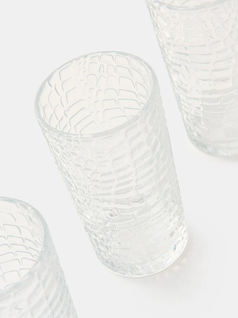 Sinsay - Sklenice s reliéfním vzorem 4 pack - clear