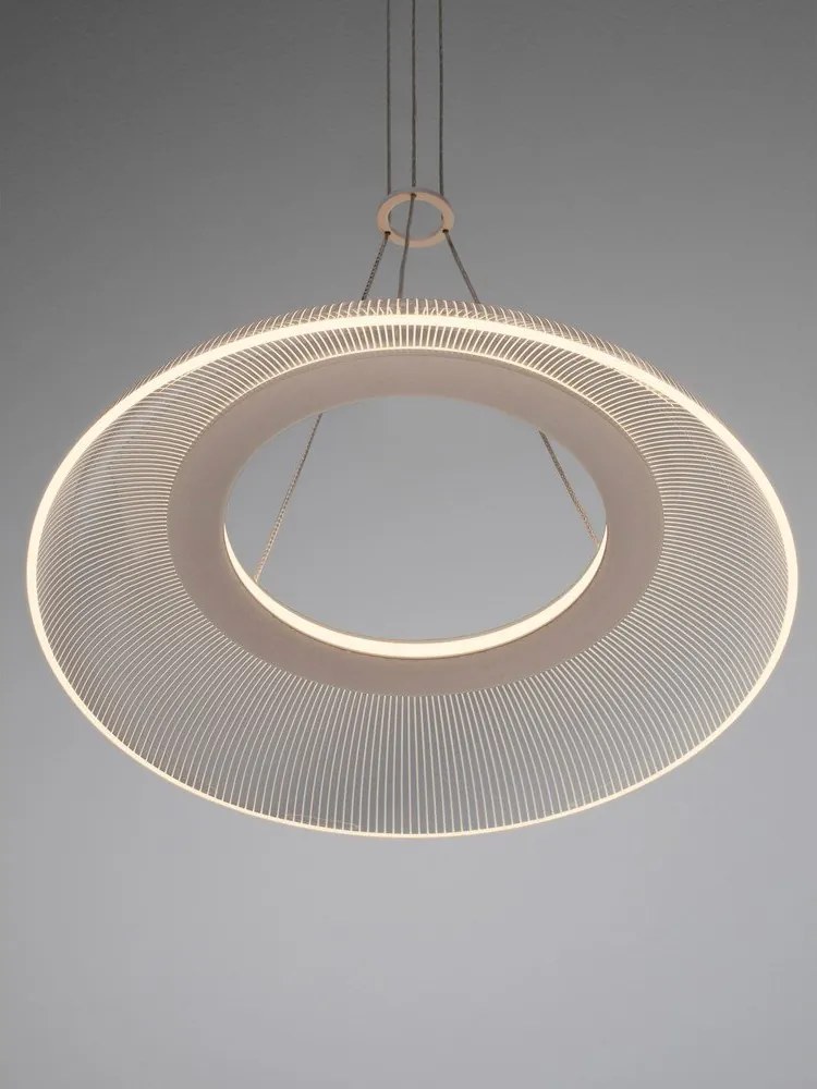 Matně bílé hliníkové LED závěsné svítidlo se stínidlem z akrylového skla ø 40 cm Mantle – Nova Luce