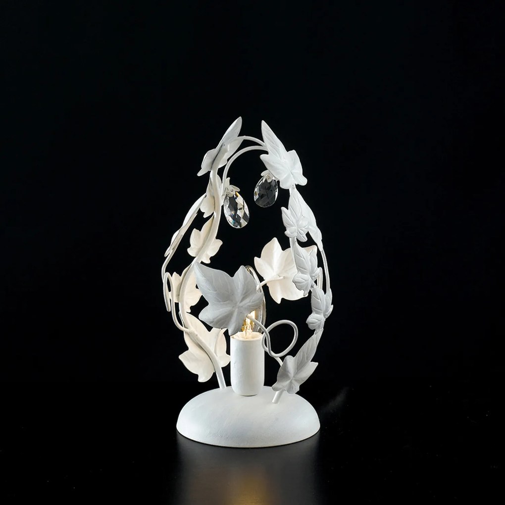 Light for home - Stolní lampa BL50-LT-BCO Edera, 1 X 40 Watt Max, ošuntělá bílá, 1x40W, E14, Ošuntělá bílá