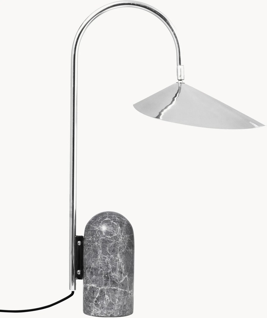 Velká nastavitelná stolní lampa's mramorovou podstavou Arum