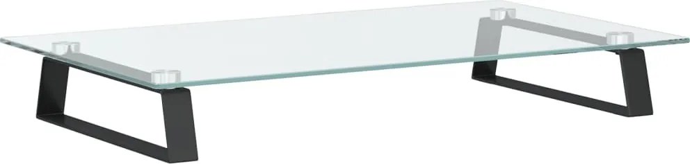 vidaXL Stojan na monitor 60 x 35 x 8 cm tvrzené sklo a kov [374220] Barva: Bílá