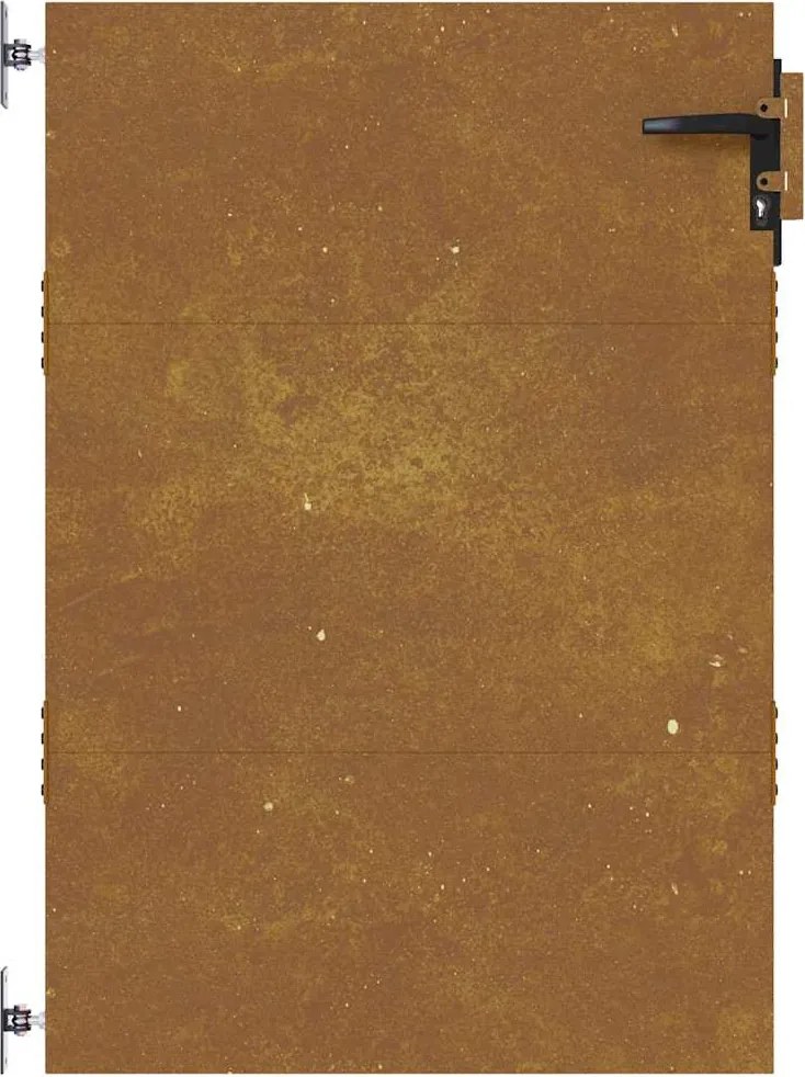 Zahradní brána 85 x 125 cm cortenová ocel 153258