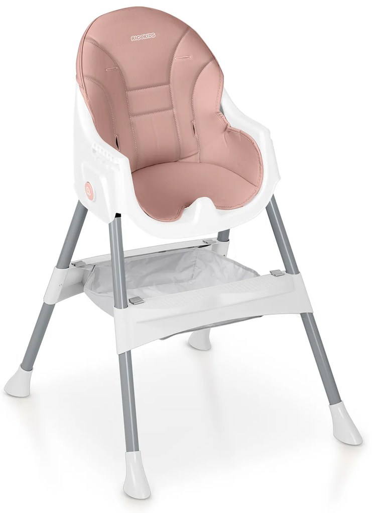 Růžová rostoucí židle na krmení Ricokids Mani pro děti