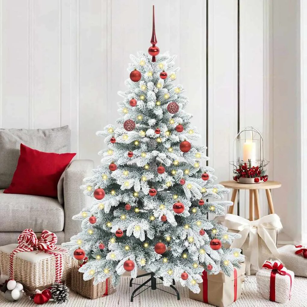 Umělý vánoční stromeček s 150 LED diodami Bílá 150 cm PE a PVC 3397601