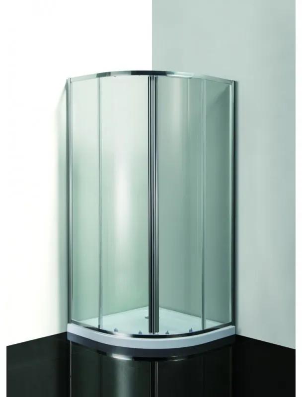 VÝHODNÝ SET - ČTVRTKRUH SMART MURO s vaničkou - Univerzální, Hliník chrom, Čiré bezpečnostní sklo - 4 / 6 mm, 90 cm, 90 cm HOPA