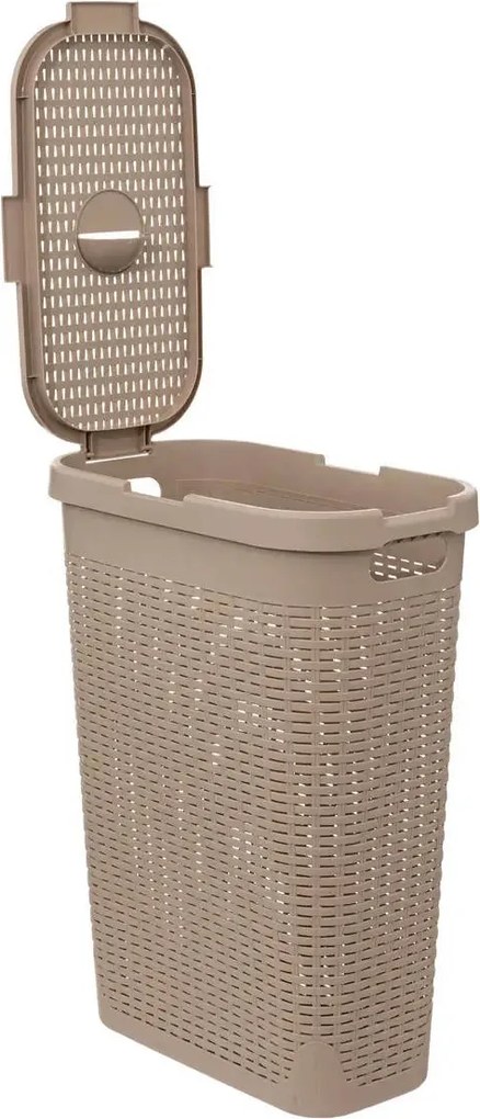 Vysoký koš na prádlo, 40 l, béžový