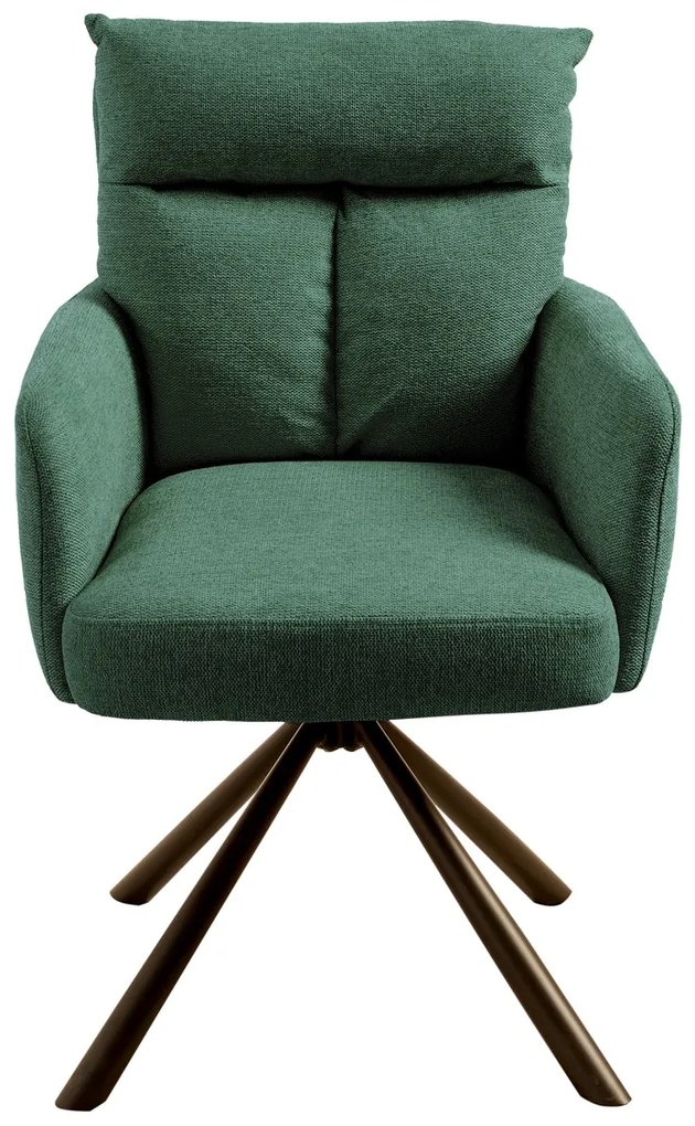 Retro židle Big George zelená otočná 360°