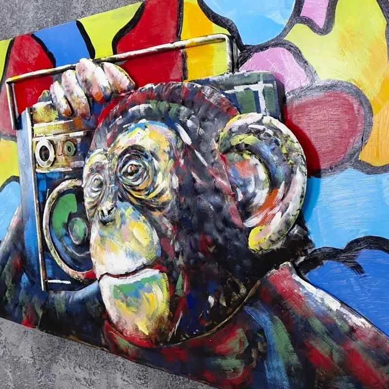 Železný 3D obraz Monkeys