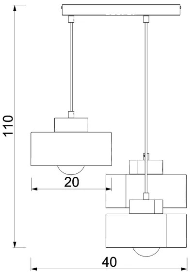 Lustr na lanku MARTI 3xE27/15W/230V bílá/chrom