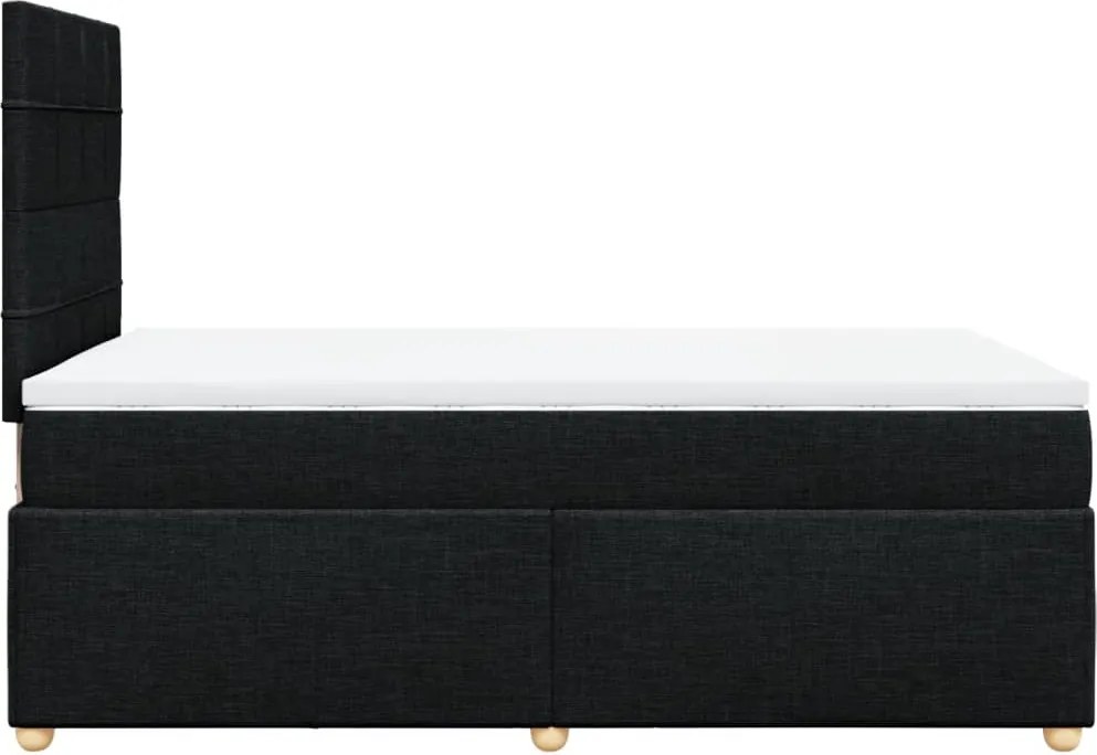 Box spring postel s matrací černá 120x200 cm textil 3291249