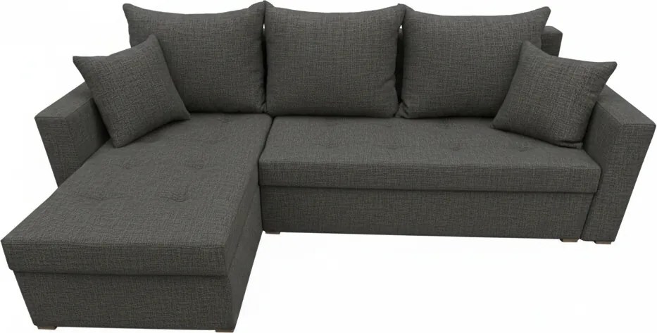 Rohová rozkládací sedací souprava do L LORENZA, 238 cm, s úložným prostorem Roh pohovky: Levý roh, Barva látky Sawana: Krémová (Sawana 01)