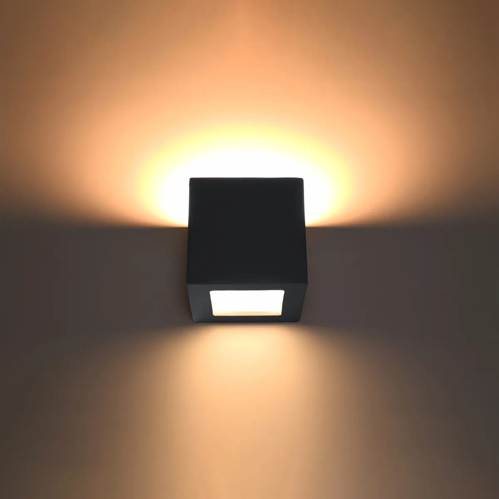 Sollux Lighting Nástěnné svítidlo keramické LEO Černá