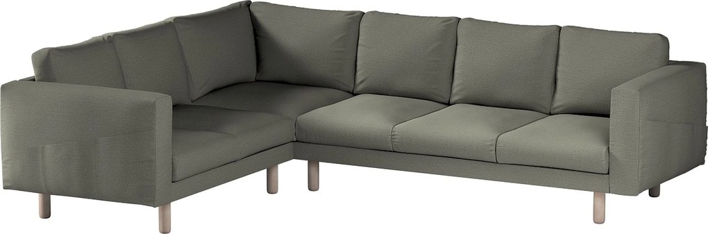 Potah na pohovku IKEA Norsborg rohová 5-místná barva šedá látka pletený vzor