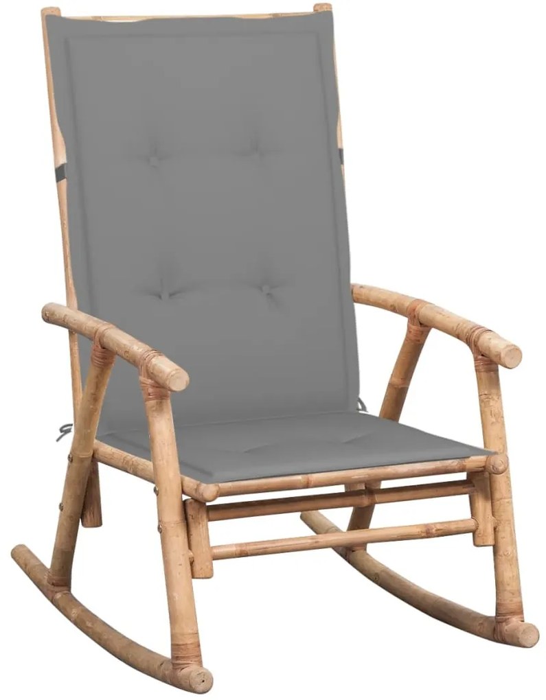 Houpací křeslo s poduškou bambus 3063904