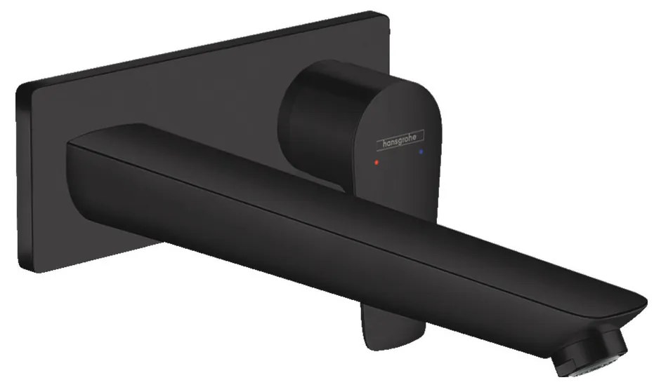 Hansgrohe Talis E, páková umyvadlová baterie pod omítku, s výtokem 22,5 cm, černá matná, 71734670