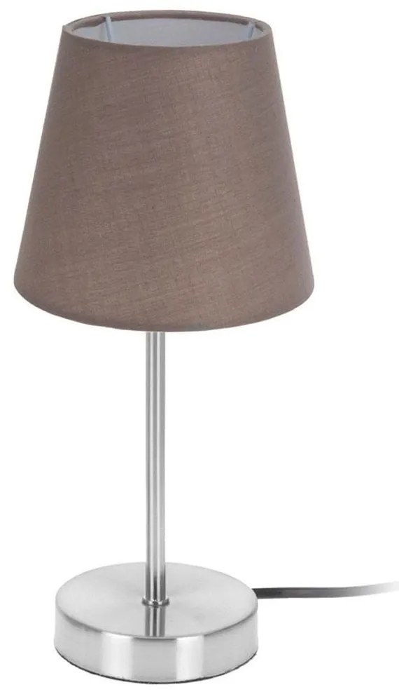 DekorStyle Noční lampa stolní kovová 29,5 cm hnědá