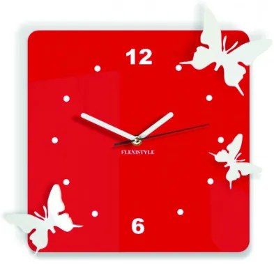 Nástěnné hodiny Quartz, nalepovací dekorace, 3D zrcadlové nálepky Xmomo FL-z29-RAL3000-9010 HEU-