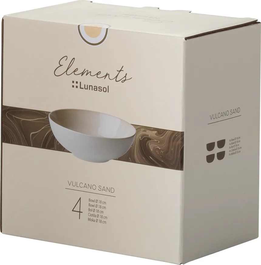 Sada misek 4 ks – Elements Vulcano Sand - 492746