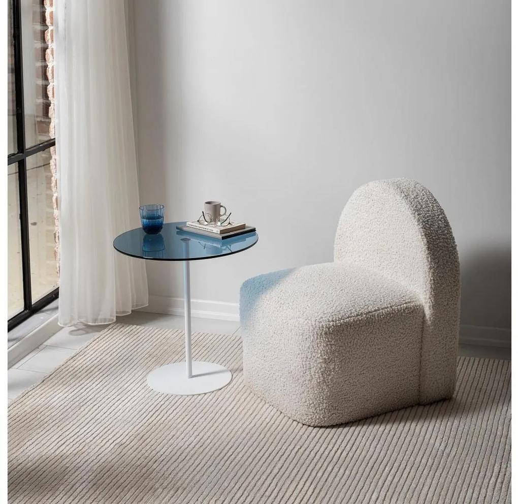 Asir | Odkládací stolek CHILL 50x50 cm bílá/modrá | AS1589