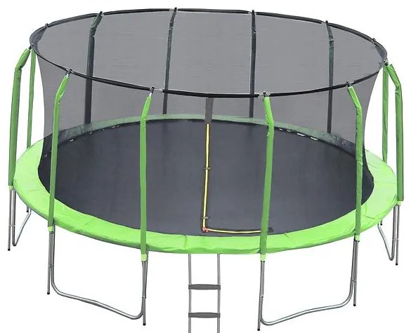 Trampolína COMFORT 457cm zelená s žebříkem