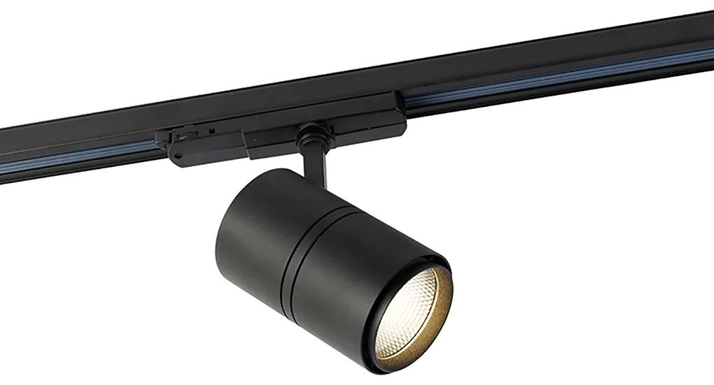 Kolejnicový systém černý včetně LED stmívatelných 5-světelných 3-fázových pravých - Pravítko 38