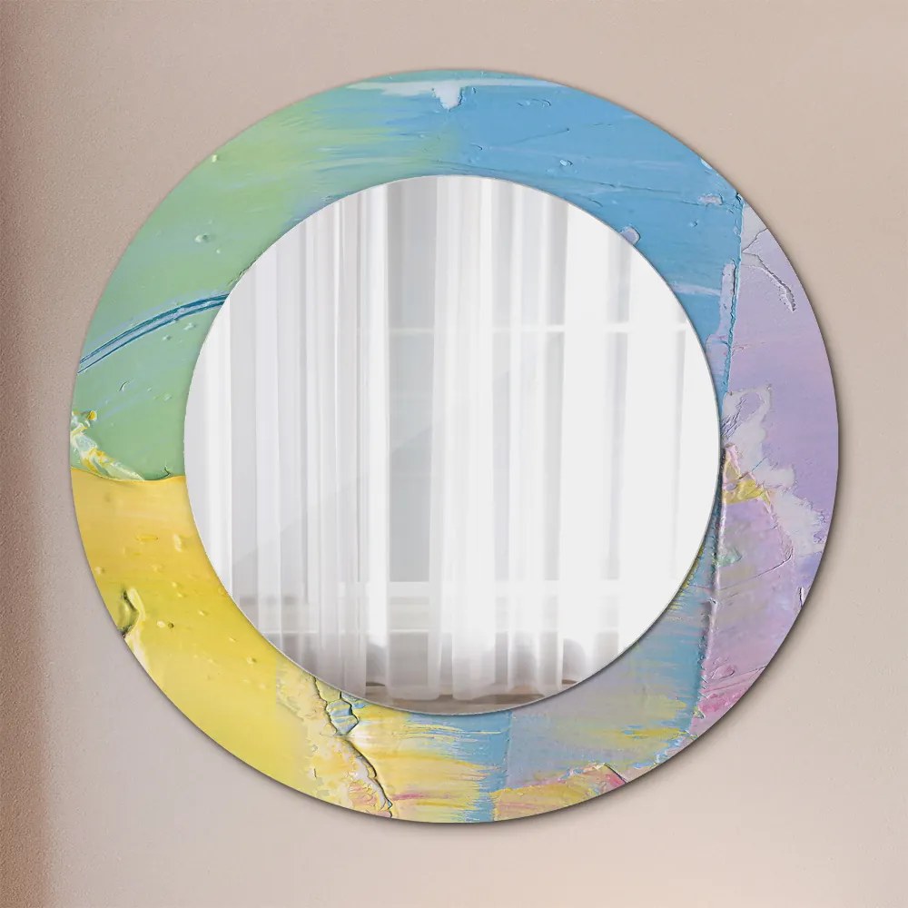 Kulaté dekorativní zrcadlo Textura oleje fi 50 cm