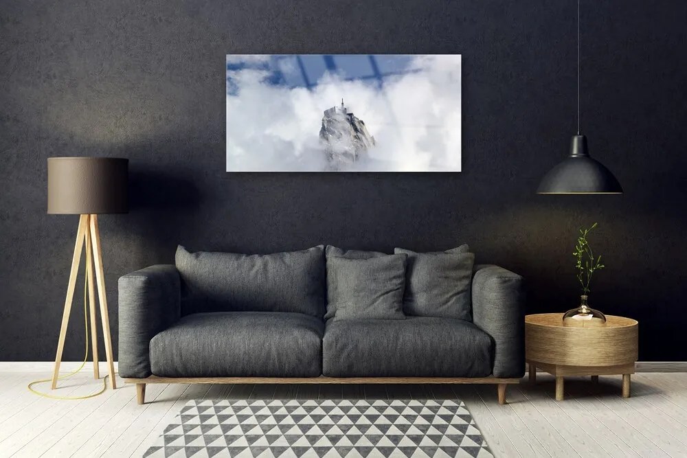 akrylový obraz Hora Mraky Krajina 100x50 cm