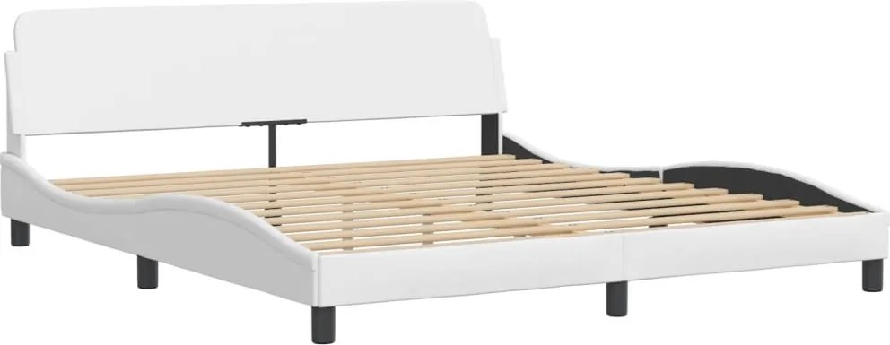 Rám postele s LED bez matrace Zadar bílý 180 x 200 cm 3214125