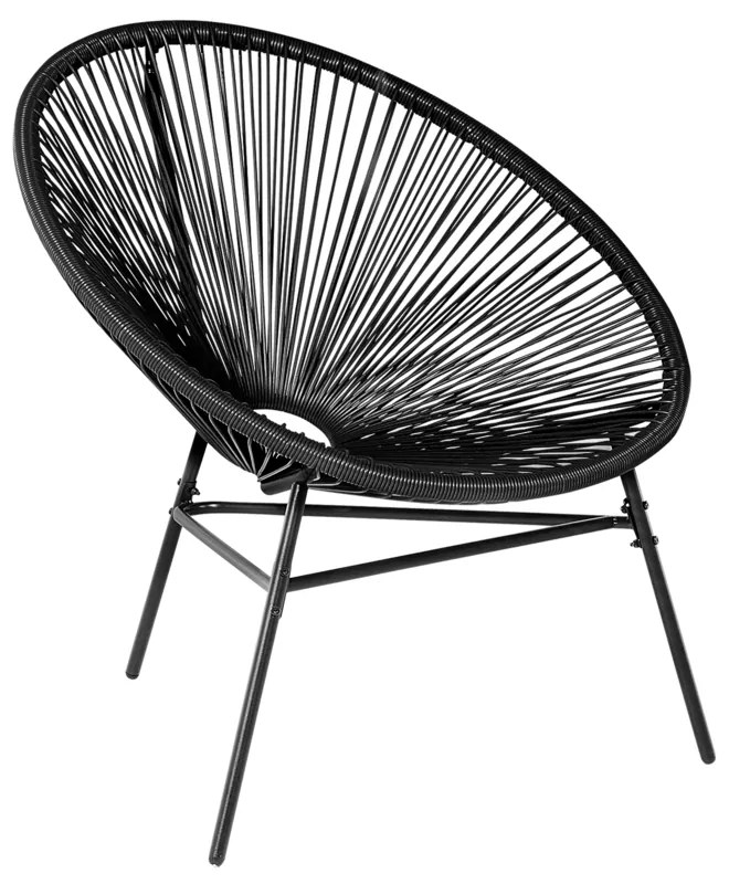 Černá polyratanová židle ACAPULCO