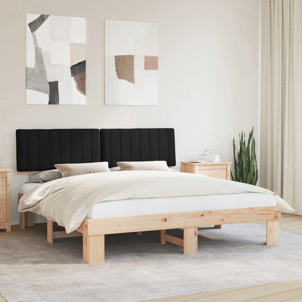 Rám postele s čalouněným čelem s čelo Černá 180 x 200 cm 3398101