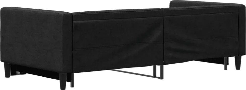 Válenda s přistýlkou černá 90 x 200 cm textil 3196580
