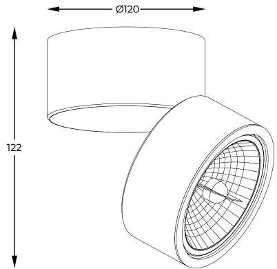 Zuma Line 20001-BK-N - Bodové svítidlo LOMO 1xGU10-ES111/15W/230V černá