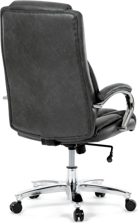 Kancelářské křeslo KA-F1385 GREY, houpací mechanismus, šedá ekokůže (69 x 79) cm