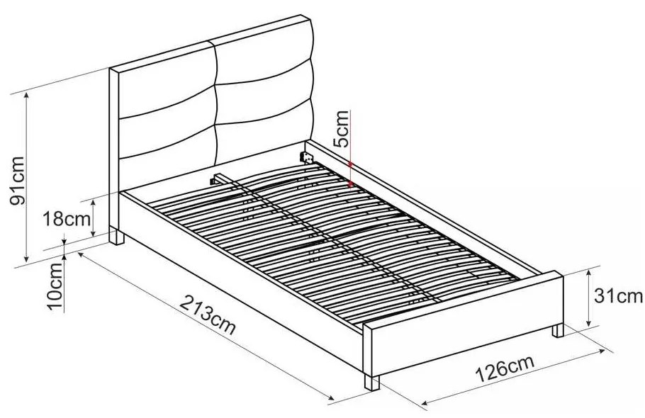 Postel Sierra Velvet 120 x 200 cm, béžová