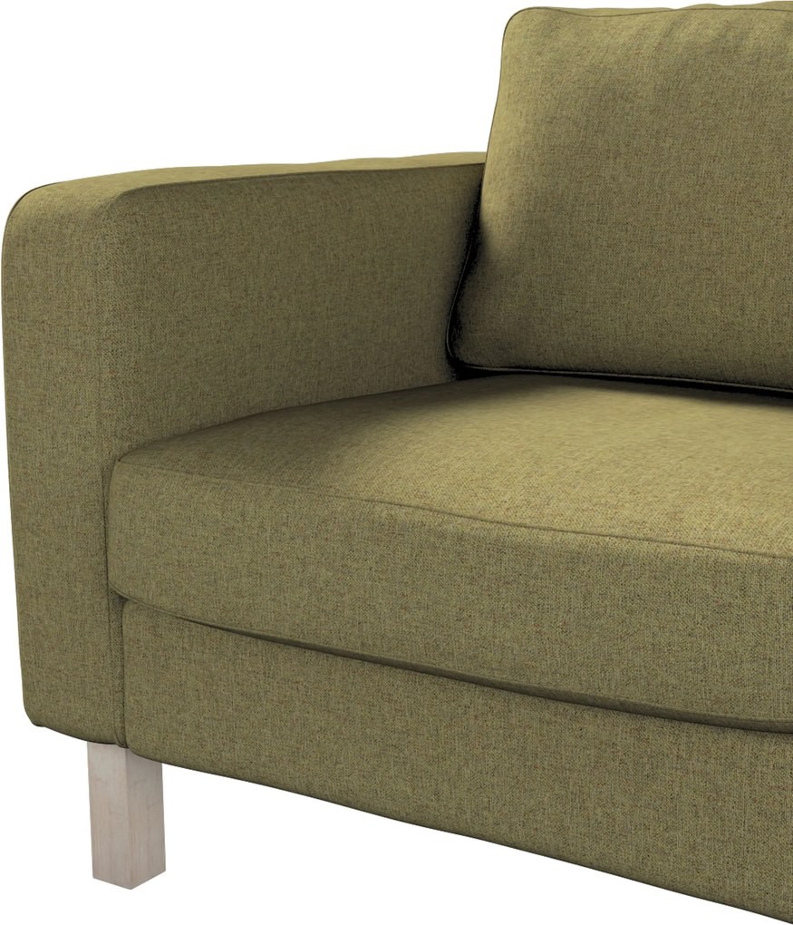 Potah na křeslo IKEA Karlstad, krátký barva zelená látka pletený vzor