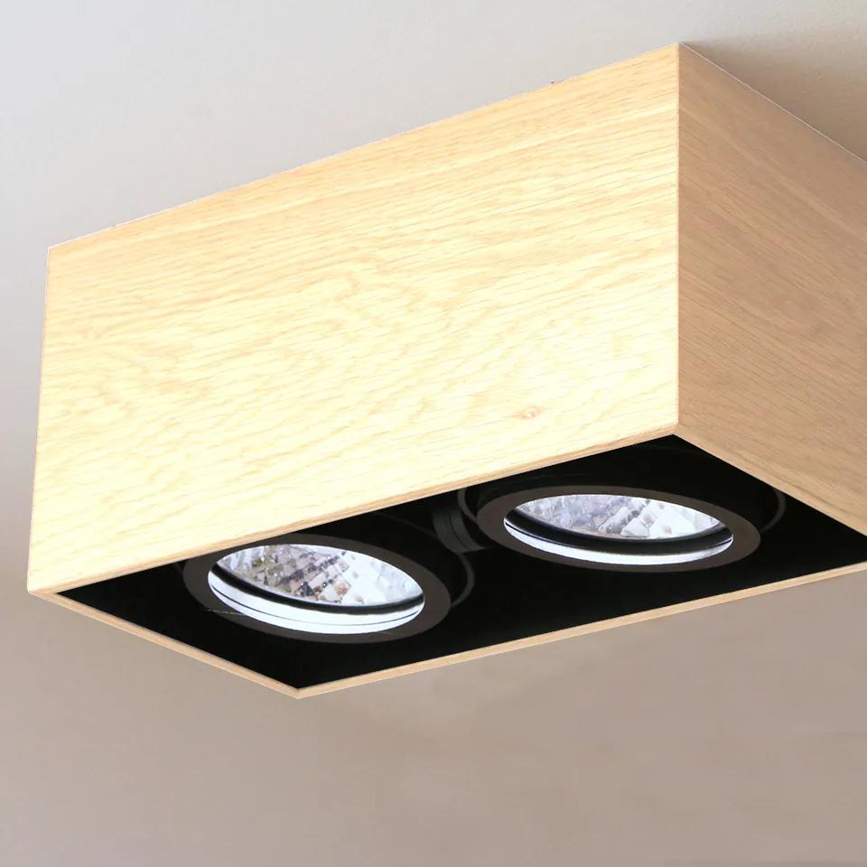 Stropní dřevěné svítidlo woodLED duoSPOT Mini  Stropní dřevěné svítidlo woodLED duoSPOT Mini Dřevodekor: Javor, Teplota chromatičnosti: 3000 Kelvinů