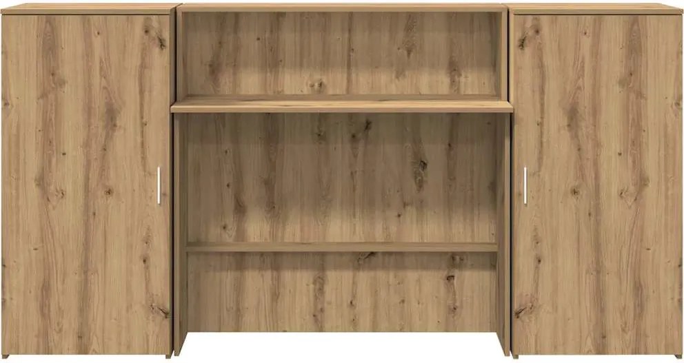 Recepční stůl dub artisan 200x50x103,5 cm kompozitní dřevo 3324222