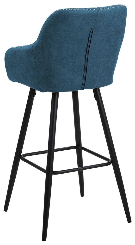 Sada dvou modrých barových židlí DARIEN Beliani