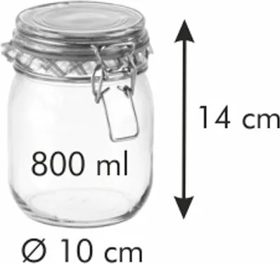 Tescoma Sklenice s klipsou DELLA CASA, 800 ml, 0,8 l