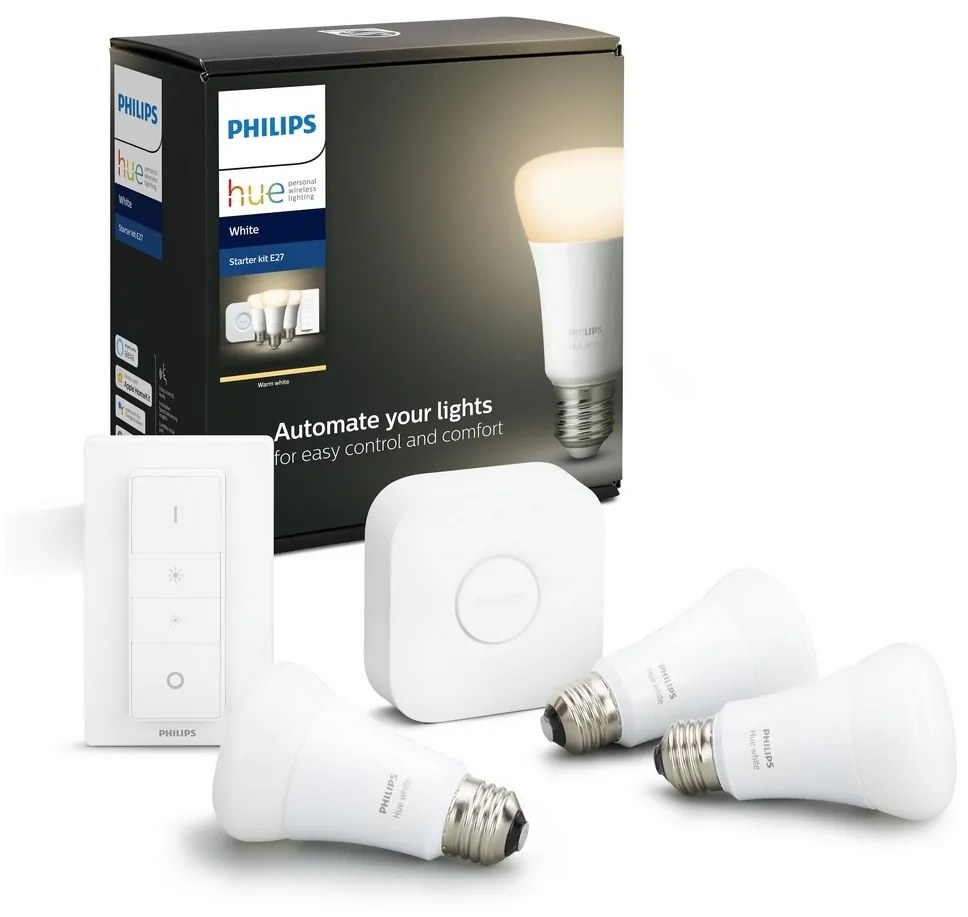 Philips Základní sada Philips Hue STARTER KIT 3xE27/9W 2700K + zařízení k propojení P3081