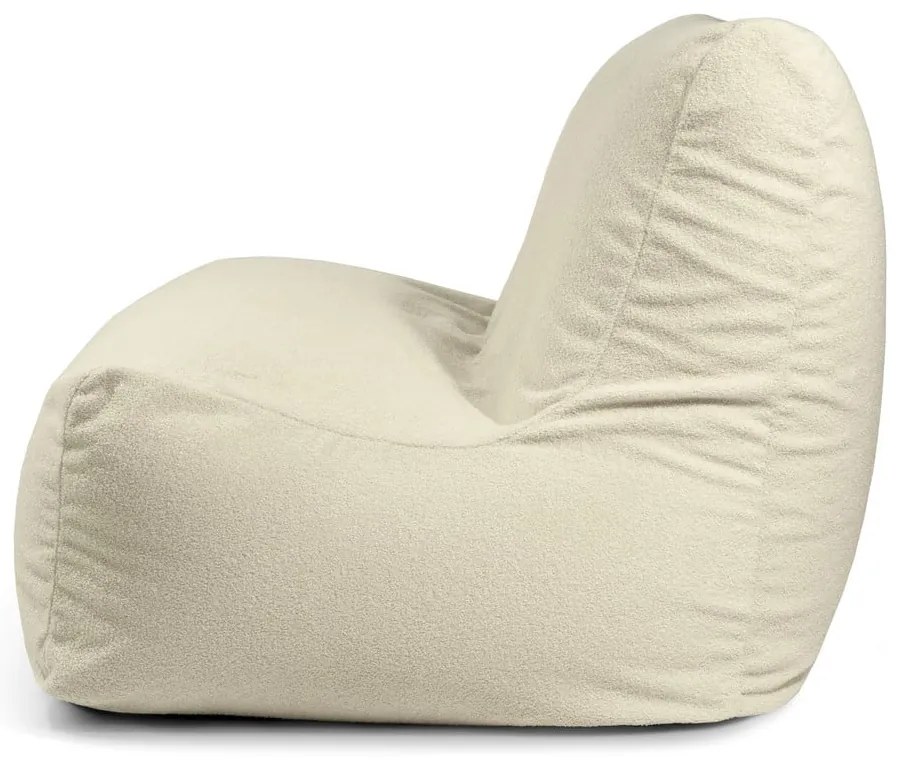 Krémový sedací vak z textilie bouclé Sofa Seat Lounge – SLOWDOWN