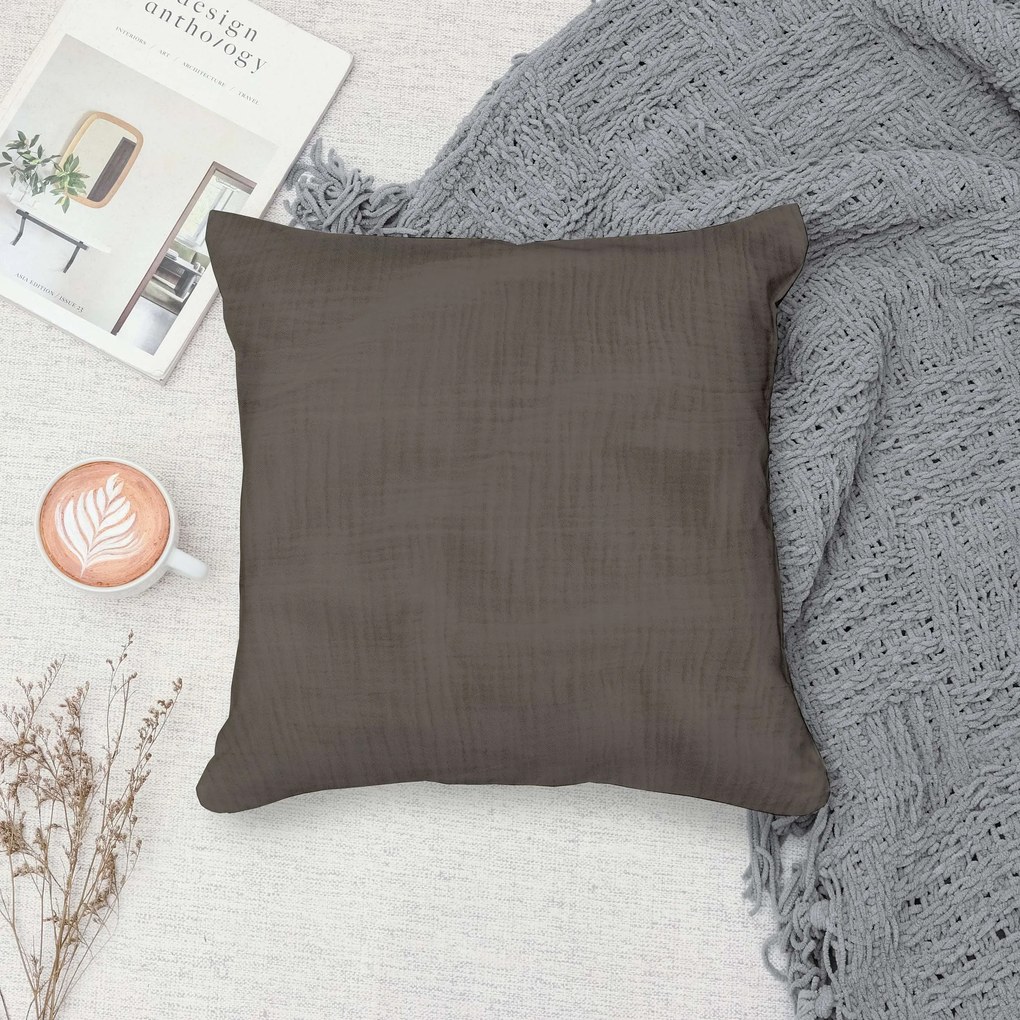 Mušelínový povlak na polštářek Chocolate Velikost: atypický 50 x 50