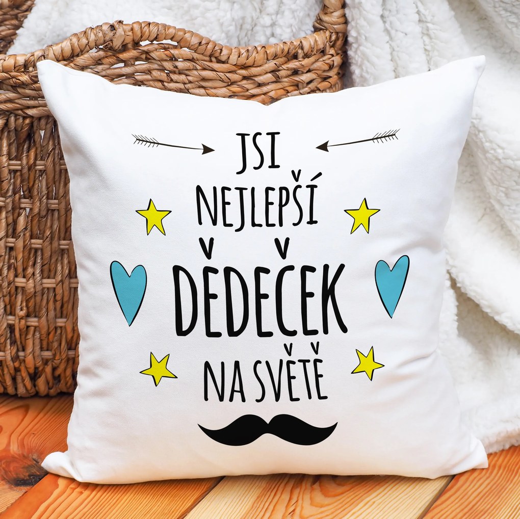 Ahome Ahome CZ Polštář Nejlepší dědeček 37 x 37 cm