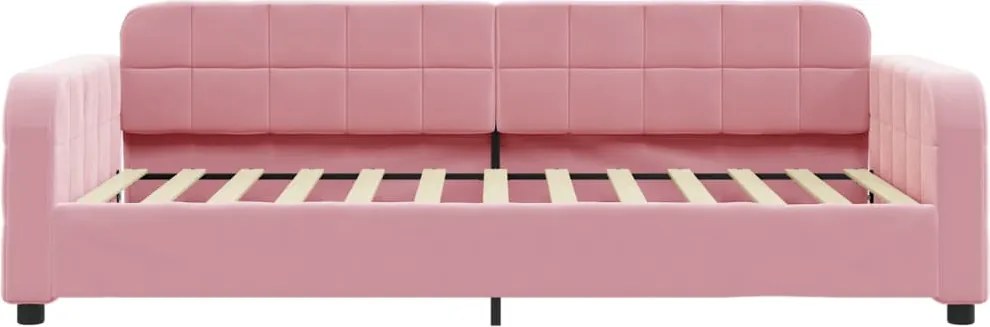 Válenda s přistýlkou růžová 80 x 200 cm samet 3196925