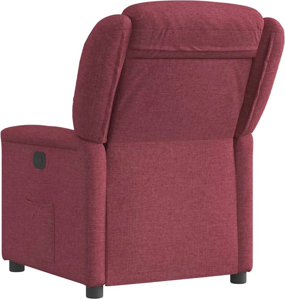 Elektrické polohovací křeslo vínové textil 3303177