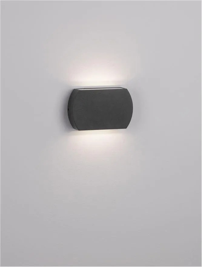 NV 9492630 Venkovní nástěnné svítidlo PARRIS antracitový hliník a čiré sklo LED 7.7W 3000K 220-240V 253st. IP65 - NOVA LUCE
