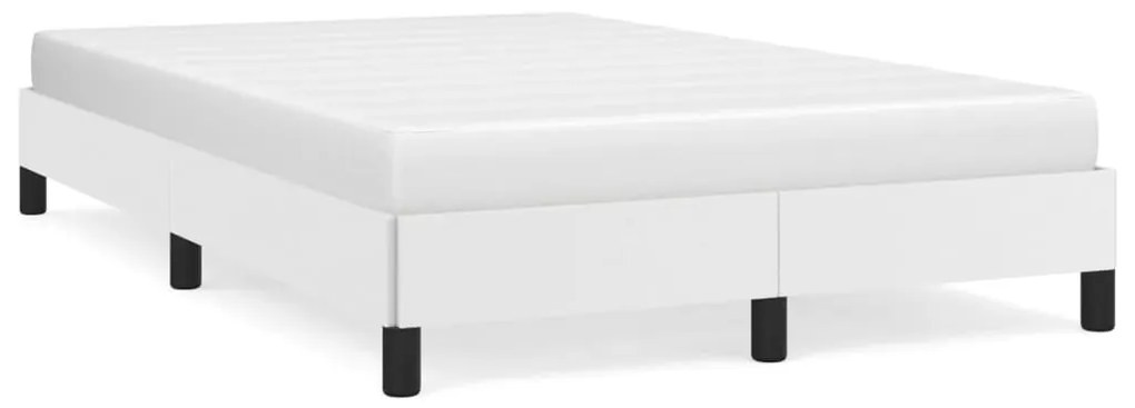 vidaXL Rám postele bílý 120 x 200 cm umělá kůže